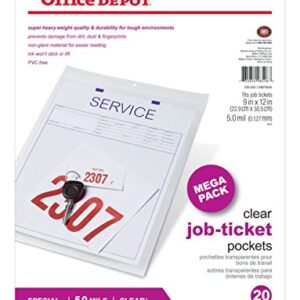 Office Depot Job Ticket Holders, 9in. x 12in, Pack of 20, R179919