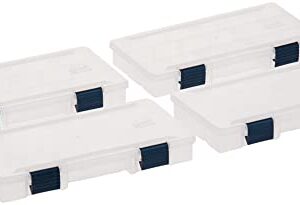 Plano Tackle Boxes,4 pack of 3500 Prolatch Stowaway Tackle Utility Boxes, Fishing Tackle Storage, blue