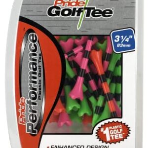 PRIDE GOLF TEE "Pride Performance Striped Golf Tees (Pack of 30), 3-1/4"", Citrus Mix