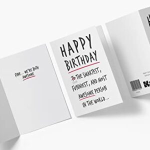 Funny Birthday Card For Men and Women, Single Large 5.5 x 8.5 Happy Birthday Card For Him Or Her, Birthday Card For Husband, Birthday Card For Brother, Nephew, Niece - Karto - To From Smartest