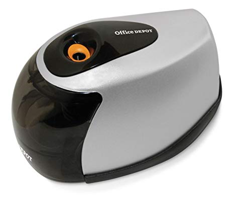 Office Depot Brand(R) Dual-Powered Pencil Sharpener, 6in., Black/Silver, 027523