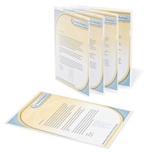 office depot poly project view folders, letter size, clear, pack of 10, 741341