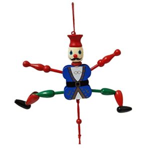 tippan top set of (1) channapatna hanging wooden wall hanging joker toy (pulling toy)