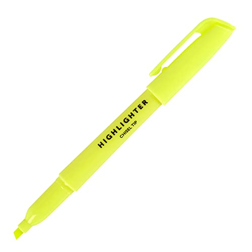 Office Depot 100% Recycled Pen-Style Highlighters, Yellow, Pack Of 6, HY1002-6YEL