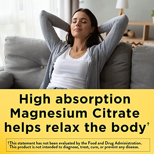 Nature Made High Absorption Magnesium Citrate 200 mg per serving, Dietary Supplement for Muscle, Nerve, Bone and Heart Support, 90 Gummies, 45 Day Supply