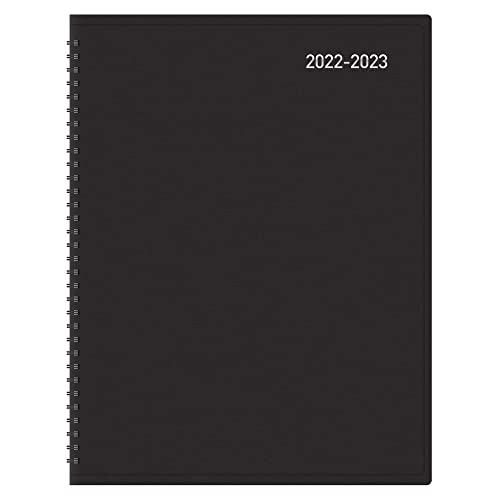 Office Depot® Brand Weekly/Monthly Academic Planner, Horizontal Format, 8" x 11", 30% Recycled, Black, July 2022 to Augu