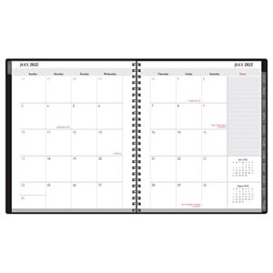 Office Depot® Brand Weekly/Monthly Academic Planner, Horizontal Format, 8" x 11", 30% Recycled, Black, July 2022 to Augu