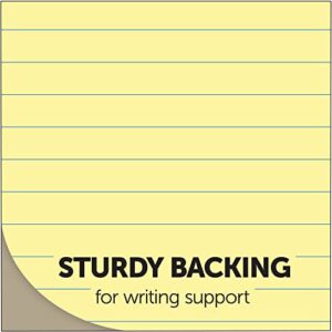 Office Depot Glue-Top Writing Pads, 8 1/2in. x 11in., Legal Ruled, 50 Sheets, Canary, Pack Of 12 Pads, 99412