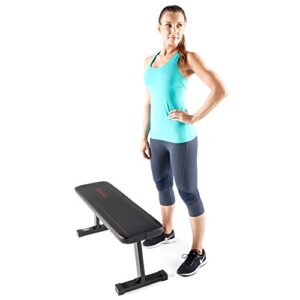 marcy flat utility 600 lbs capacity weight bench for weight training and ab exercises sb-315 , black, 17 x 14 x 43.00 inches