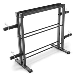 marcy combo weights storage rack for dumbbells, kettlebells, and weight plates dbr-0117