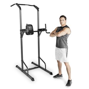 marcy power tower multi-grip pull up & dip station vkr home gym tc-3515 black, 74 pounds