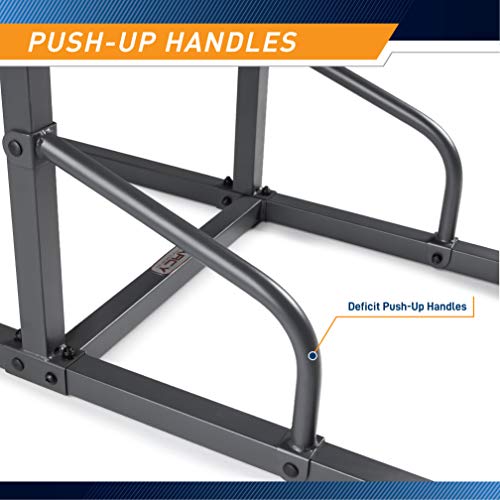 Marcy Power Tower Multi-Grip Pull Up & Dip Station VKR Home Gym TC-3515 BLACK, 74 pounds