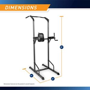 Marcy Power Tower Multi-Grip Pull Up & Dip Station VKR Home Gym TC-3515 BLACK, 74 pounds