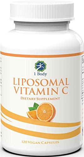 Liposomal Vitamin C Capsules 1200mg – Collagen Support, Powerful Antioxidant Boost, High Dose & High Absorption VIT C Ascorbic Acid Pills – 60 Servings – Easy to Swallow Capsules