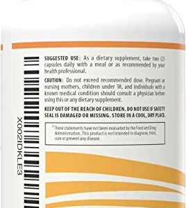 Liposomal Vitamin C Capsules 1200mg – Collagen Support, Powerful Antioxidant Boost, High Dose & High Absorption VIT C Ascorbic Acid Pills – 60 Servings – Easy to Swallow Capsules