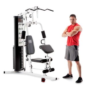 marcy dual-functioning upper and lower body 150-pound stack home gym workout weight machine