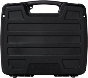 plano gun guard se four pistol access case, black, handgun and accessory case, lockable pistol case for airline travel, hard plastic pistol case