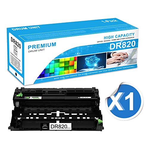 DR820 Drum Unit Compatible DR-820 Black Replacement for Brother DR820 DR-820 for Brother DCP-L5500DN L5600DN L5650DN MFC-L6700DW L6750DW L5700DW L5800DW L5900DW Printer Drum.(Black 1 Pack)