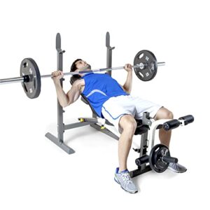 marcy folding standard weight bench – easy storage mwb-20100