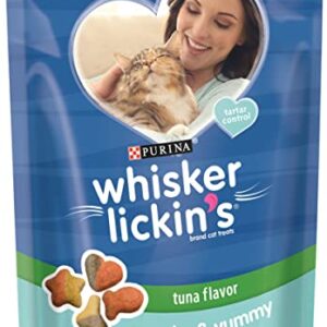 Purina Whisker Lickin's Cat Treats, Crunchy & Yummy Tuna Flavor - (4) 10 oz. Pouches