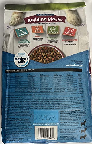 Purina Puppy Chow Tender & Crunchy with Real Beef & Rice *ONE Four* Pound Bag