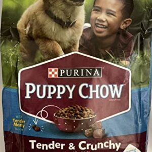 Purina Puppy Chow Tender & Crunchy with Real Beef & Rice *ONE Four* Pound Bag