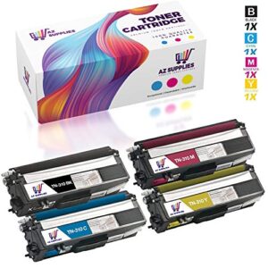 az remanufactured toner cartridge set replacement for brother tn310 use in dcp-9050cdn dcp-9055cdn dcp-9270cdn hl-4140cn hl-4150cdn hl-4570cdw (black, cyan, magenta, yellow, 4-pack)