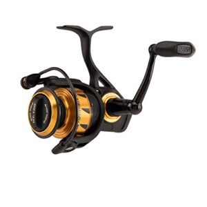 PENN 1481261 Spinfisher VI Spinning Saltwater Reel, 3500 Reel Size, 6.2: 1 Gear Ratio, 37" Retrieve Rate, 6 Bearings, Ambidextrous Black Gold