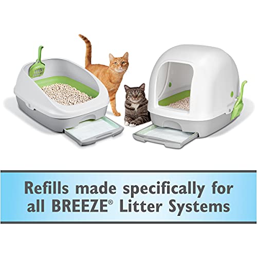 Purina Tidy Cats Breeze Cat Pad Refills, Clean & Easy Disposable Cat Pads for Breeze Litter System, Controls Odors, 10 Cat Pad Refills/Pack (Pack of 4)