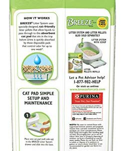 Purina Tidy Cats Breeze Cat Pad Refills, Clean & Easy Disposable Cat Pads for Breeze Litter System, Controls Odors, 10 Cat Pad Refills/Pack (Pack of 4)