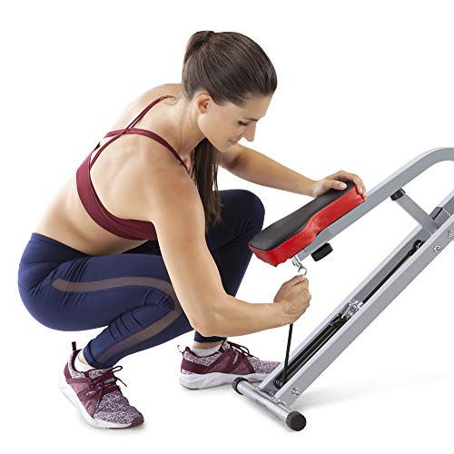 Marcy Squat Rider Machine for Glutes and Quads Workout XJ-6334, Silver & Black