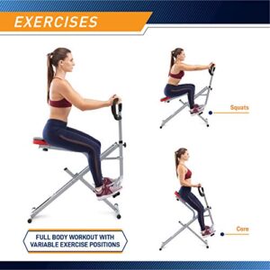 Marcy Squat Rider Machine for Glutes and Quads Workout XJ-6334, Silver & Black