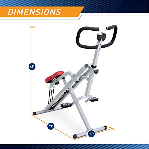 Marcy Squat Rider Machine for Glutes and Quads Workout XJ-6334, Silver & Black