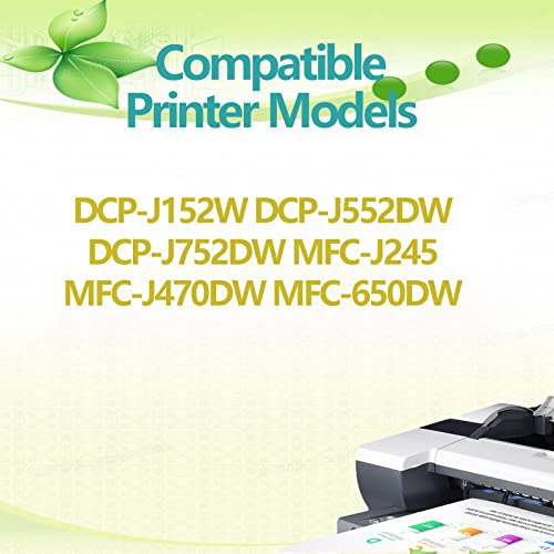 161 163XL Compatible Ink Cartridge Replacement for Brother DCP-J152W DCP-J552DW DCP-J752DW MFC-J245 MFC-J470DW MFC-650DW Printer Set*3