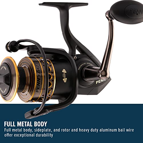 PENN Battle Spinning Reel Kit, Size 4000, Includes Reel Cover and Spare Anodized Aluminum Spool, Right/Left Handle Position, HT-100 Front Drag System