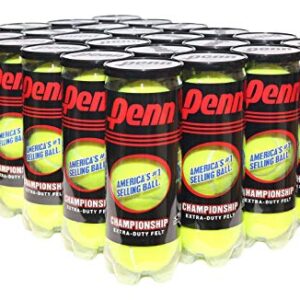 Penn Championship Tennis Balls - Extra Duty Felt Pressurized Tennis Balls - 24 Cans, 72 Balls