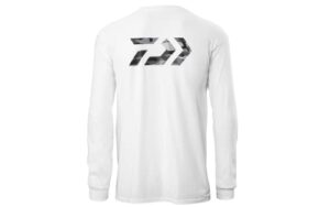 daiwa d-vec gray camo print long sleeve t-shirt white xxl