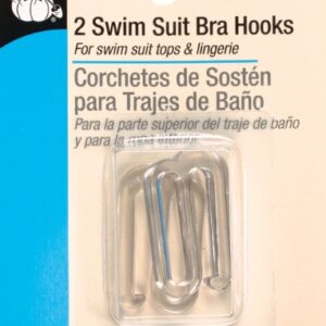 Dritz Swim Suit Bra Hook Clear 1'' , 2/PK