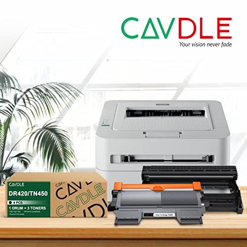 CAVDLE Compatible Toner Cartridge and Drum Unit Set Replacement for Brother DR420 and TN420 Work with Brother HL-2270DW HL-2280DW HL-2230 HL-2240 MFC-7360N MFC-7860DW DCP-7065DN IntelliFax 2840 4Packs