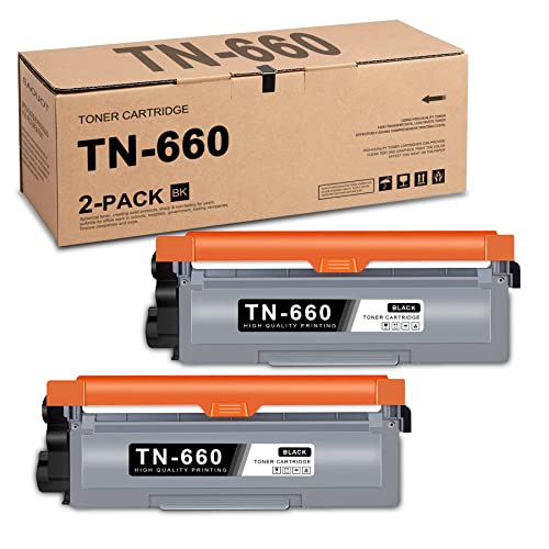 TN660 High Yield Black Toner Cartridge | Compatible TN630 TN660 Replacement for Brother TN660 Toner Cartridge MFC-L2680W MFC-L2685DW HL-L2300D HL-L2315DW DCP-L2520DW DCP-L2540DW Series | TN6602PK