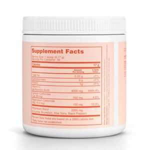 Lotus Botanics 4,000MG Vitamin C Peach Lemonade Powder | 275g (9.7oz) Easily Digested Buffered Formula| Immune Booster and Antioxidant | High dose ascorbic Acid | Vegan, Sugar-Free, Keto