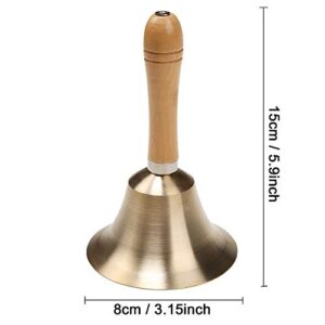 Super Loud Solid Brass Hand Call Bell