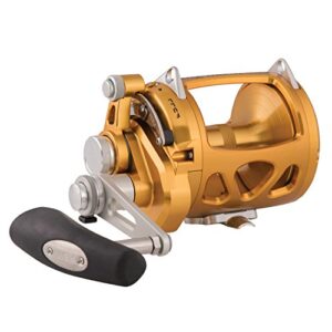 penn international vis 2 speed reel , gold, 30