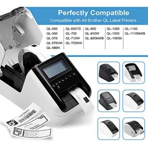 COLORWING Compatible Brother Labels DK-1201 12 Rolls and DK-1202 8 Rolls