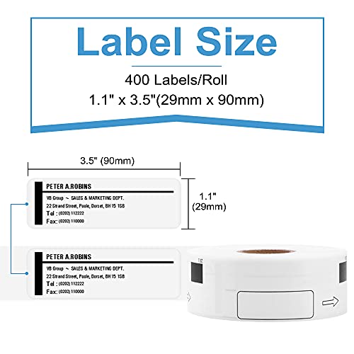 COLORWING Compatible Brother Labels DK-1201 12 Rolls and DK-1202 8 Rolls