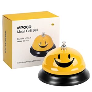 MROCO Call Bell Service Bell for Desk, Desk Bell 3.35 Inch Diameter with Metal Anti-Rust Construction,for Hotels, Front Desk Bell for Schools, Dinner, Hotel, Reception Areas, Hospitals, Warehouses