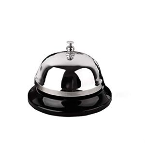 Call Bell 3.35 Inch Diameter with Metal Anti-Rust Construction, Ringing, Durable, Desk Bell Service Bell for Hotels, Schools, Restaurants, Reception Areas, Hospitals, Warehouses(Silver)