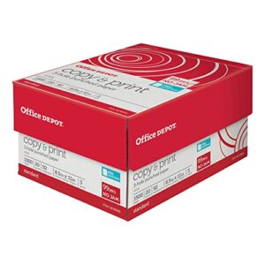 Office Depot® Brand 3-Hole Punched Multi-Use Print & Copy Paper, Letter Size (8 1/2" x 11"), 92 (U.S.) Brightness, 20 Lb