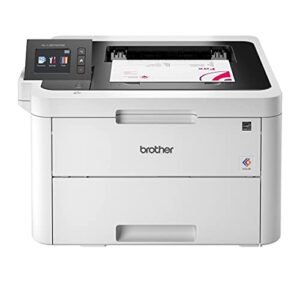 brother hl-l3270cdwb compact wireless digital color laser printer with nfc for office – print only – 2.7″ color touchscreen, auto duplex printing, 25 ppm, 250 sheet, tillsiy printer cable