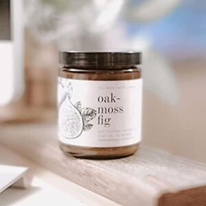 Broken Top - Oakmoss Fig|9 oz. Fig, Moss, Wood & Jasmine. Pure Soy Wax Candle. 50-Hour Burn Time. Natural Cotton Wick, Vegan, No Parabens, No Phthalates